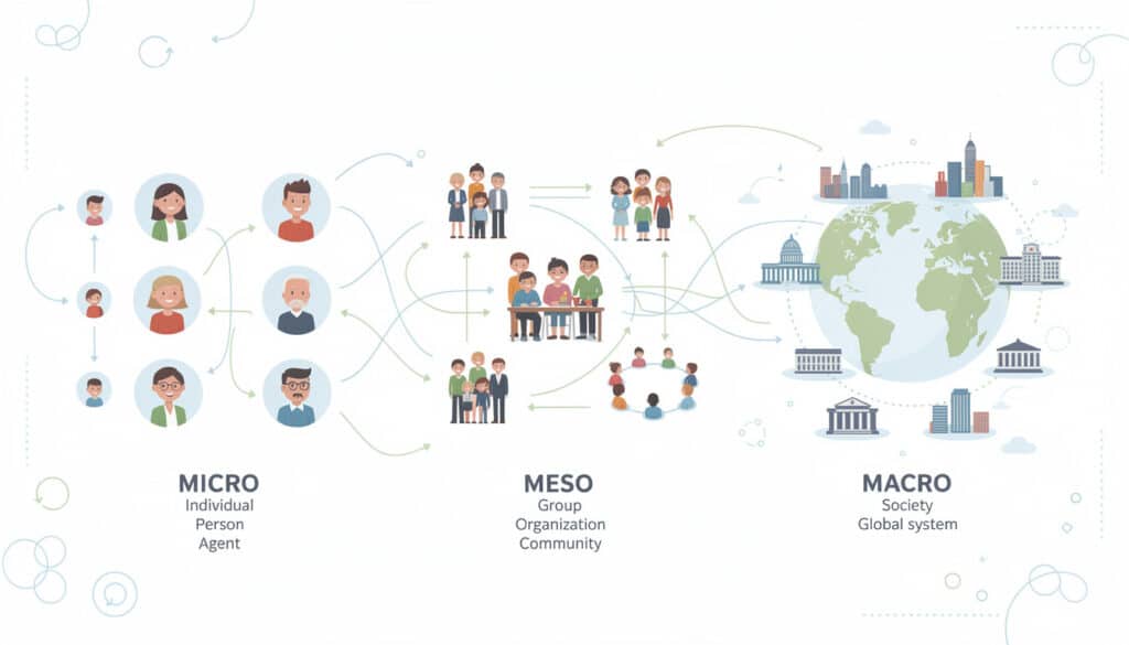 Explorer les niveaux méso, macro et micro des systèmes complexes